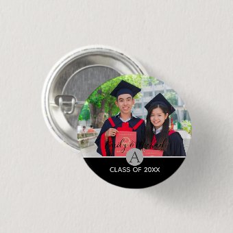 Graduation PHOTO - Gifts and Announcements Custom Button | Zazzle