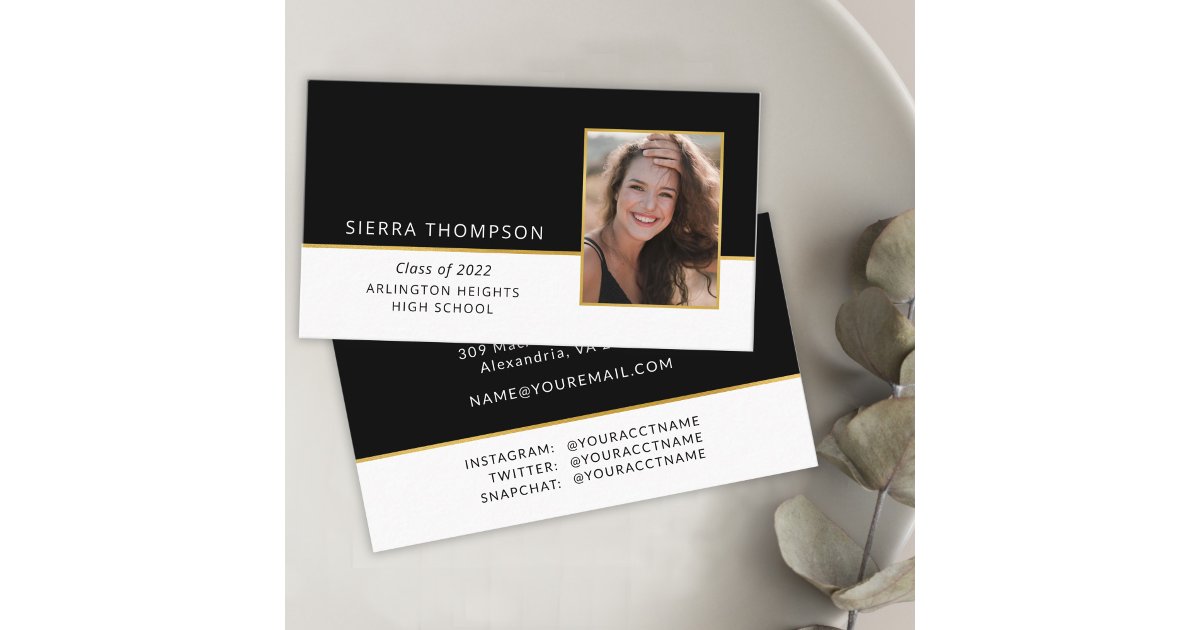Graduation Photo Name Card Enclosure | Zazzle