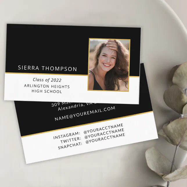 Graduation Photo Name Card Enclosure | Zazzle