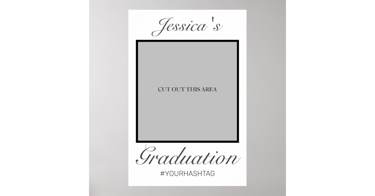 Graduation Photo Prop Frame Modern Minimalist Poster | Zazzle