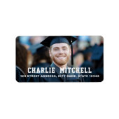 Graduation photo return address label | Zazzle