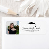 Graduation Photo Return Address Labels | Zazzle