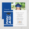 Graduation Photo Script Grad 2024 Party Invitation | Zazzle