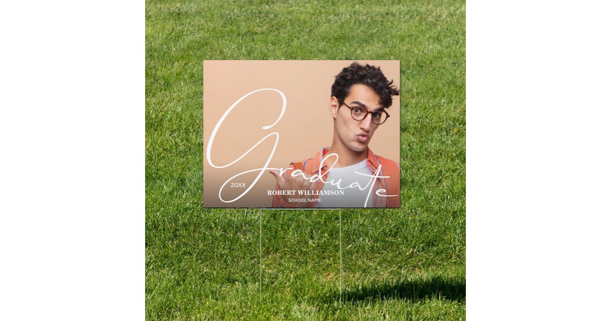 Graduation Photo Sign | Zazzle