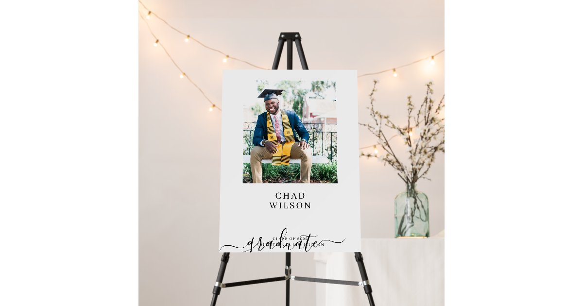 Graduation Photo Sign Foam Board | Zazzle