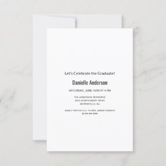 Graduation Photo Story Collage Modern Script Announcement | Zazzle