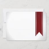 Graduation Photo Varsity Ribbon Red Invitation | Zazzle