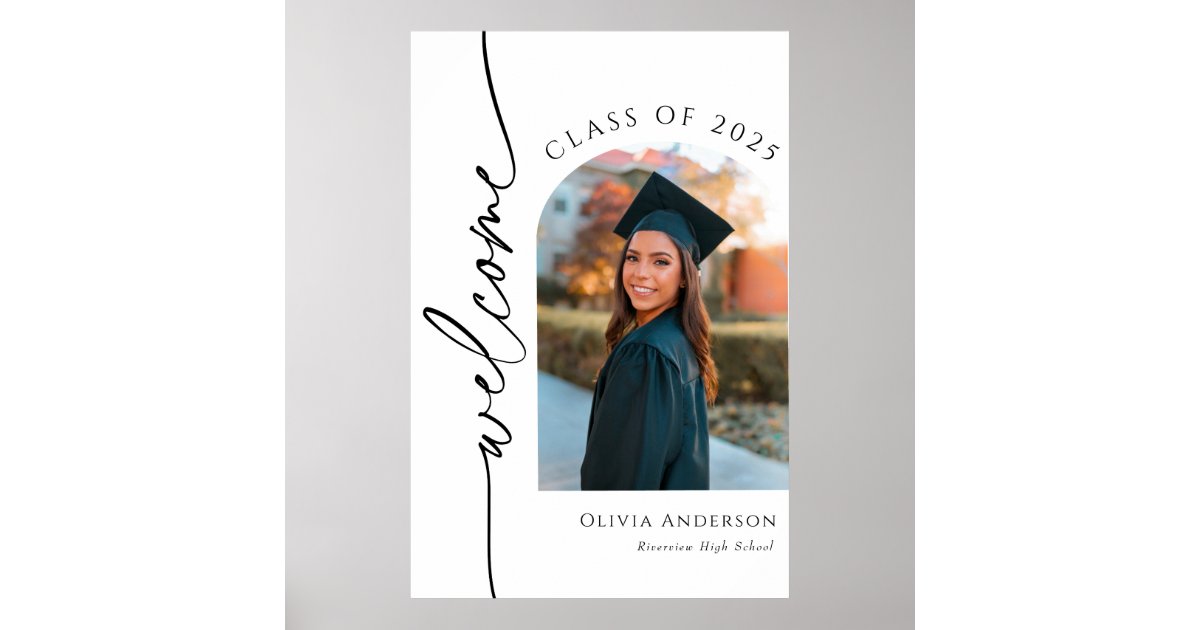 Graduation Photo Welcome Sign | Zazzle