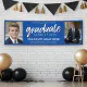 Graduation Photos Graduate with Royal Blue Virtual Banner | Zazzle