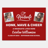 Graduation Photos Honk Wave Cheer Congrats Grad Sign | Zazzle