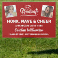 Graduation Photos Honk Wave Cheer Congrats Grad Sign | Zazzle