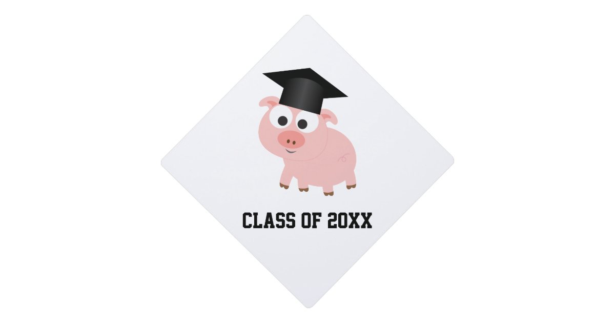 Graduation Pig Graduation Cap Topper | Zazzle
