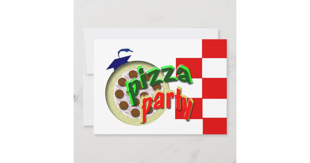 Graduation Pizza Party !!!! Invitation | Zazzle