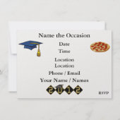 Graduation Pizza Party - SRF Invitation | Zazzle
