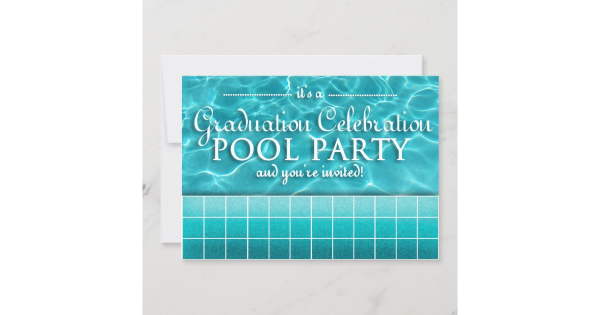 Graduation Pool Party Invitations | Zazzle.com