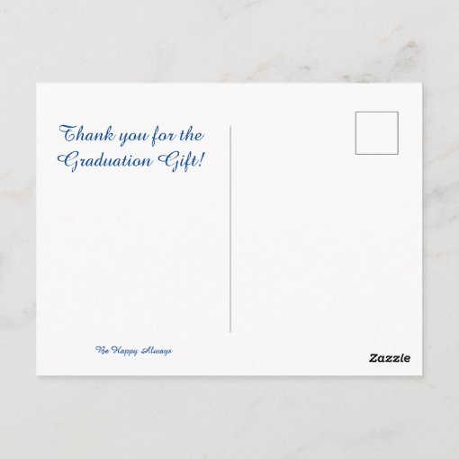Graduation Post Cards Blue/White | Zazzle