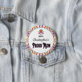 Graduation Proud Mom Parent Son Monogram Grad Button | Zazzle