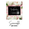Graduation QR Code Party Invitation Script Insert | Zazzle