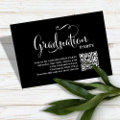 Graduation QR Code Party Invitation Script Insert | Zazzle