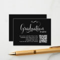 Graduation QR Code Party Invitation Script Insert | Zazzle