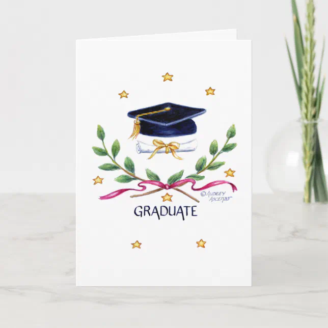 Graduation Religious Victory Emblem Greeting Card | Zazzle