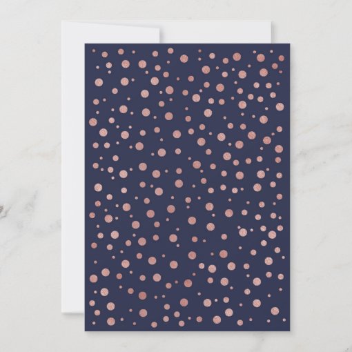 Graduation - Rose Gold Navy Invitation | Zazzle