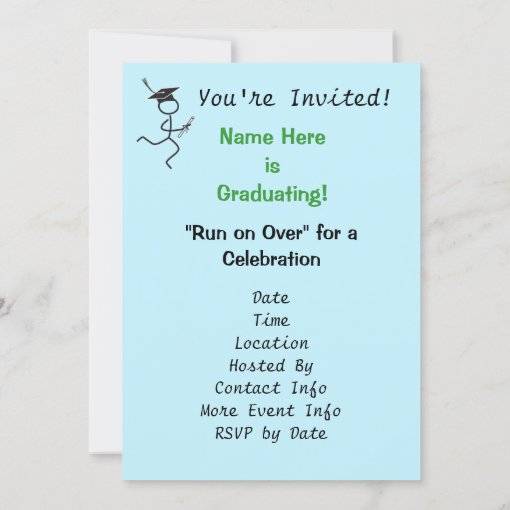 Graduation Runner © Party Cross Country Track Invitation | Zazzle