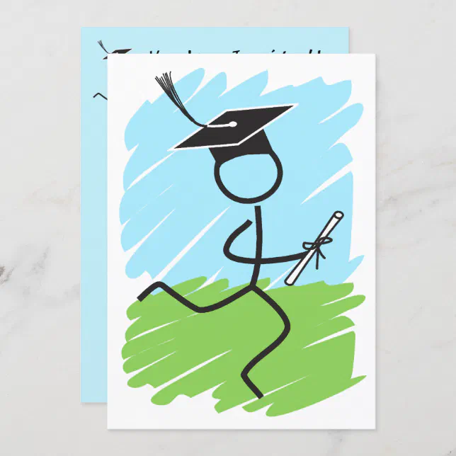 Graduation Runner © Party Cross Country Track Invitation | Zazzle