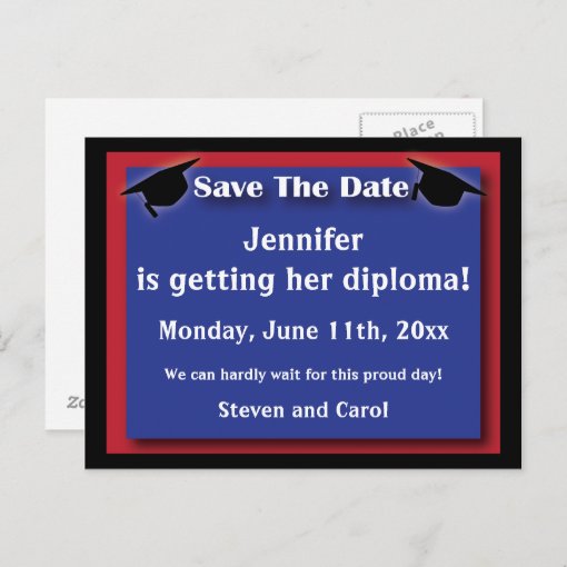 Graduation Save The Date Card | Zazzle