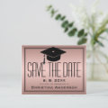 Graduation Save the Date Grad Cap Rose Graduate Announcement Postcard ...