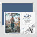Graduation Saxophone Marching Band with Photo Invitation | Zazzle