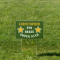 Graduation School 5th Grade Star Green Sign | Zazzle