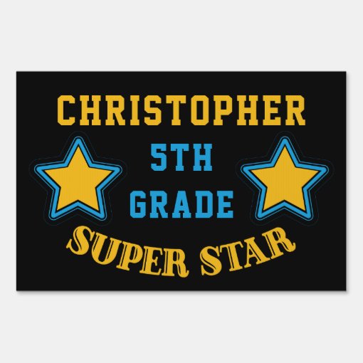 Graduation School 5th Grade Star Sign | Zazzle