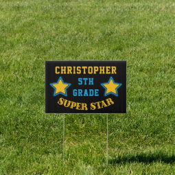 Graduation School 5th Grade Star Sign | Zazzle