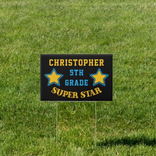 Graduation School 5th Grade Star Sign | Zazzle