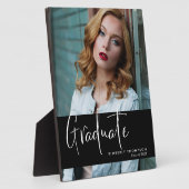 Graduation Script Modern Simple Custom Photo Plaque | Zazzle