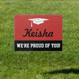 Graduation Shout Out Yard Sign | Zazzle