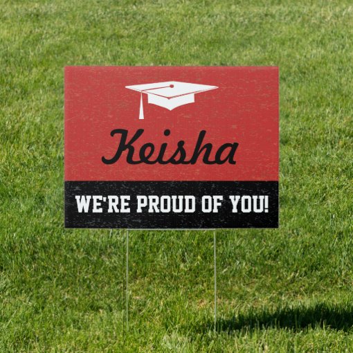 Graduation Shout Out Yard Sign | Zazzle