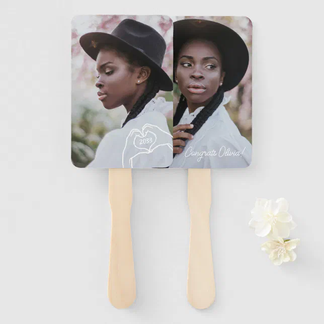 Graduation Sign Custom Photo Fan Set | Zazzle
