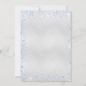 Graduation silver light blue glitter sparkles invitation | Zazzle