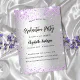 Graduation silver violet purple sparkles invitation | Zazzle