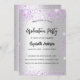 Graduation silver violet purple sparkles invitation | Zazzle