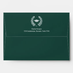 Graduation Simple Classic Laureate Dark Green Envelope | Zazzle