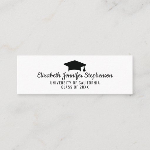 Graduation Simple Qr Code Name Card Zazzle graduation-simple-qr-code-name-card-zazzle