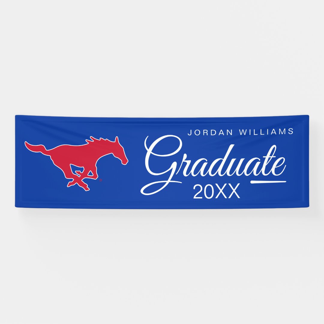 Graduation | SMU Mustangs Logo Banner | Zazzle