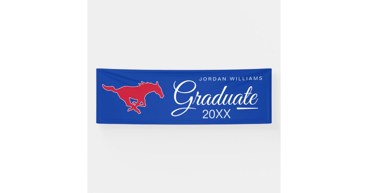 Graduation | SMU Mustangs Logo Banner | Zazzle