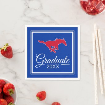 Graduation | SMU Mustangs Logo Napkins | Zazzle
