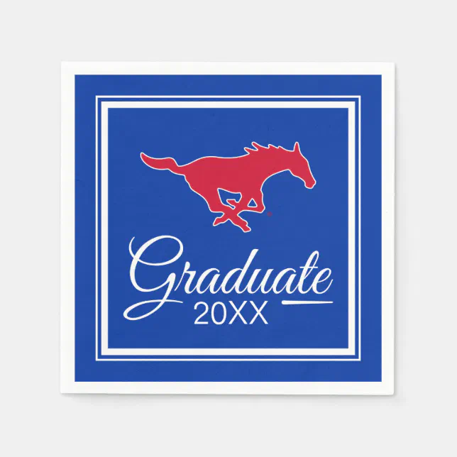 Graduation | SMU Mustangs Logo Napkins | Zazzle