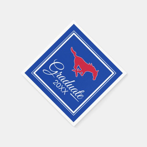 Graduation | SMU Mustangs Logo Napkins | Zazzle