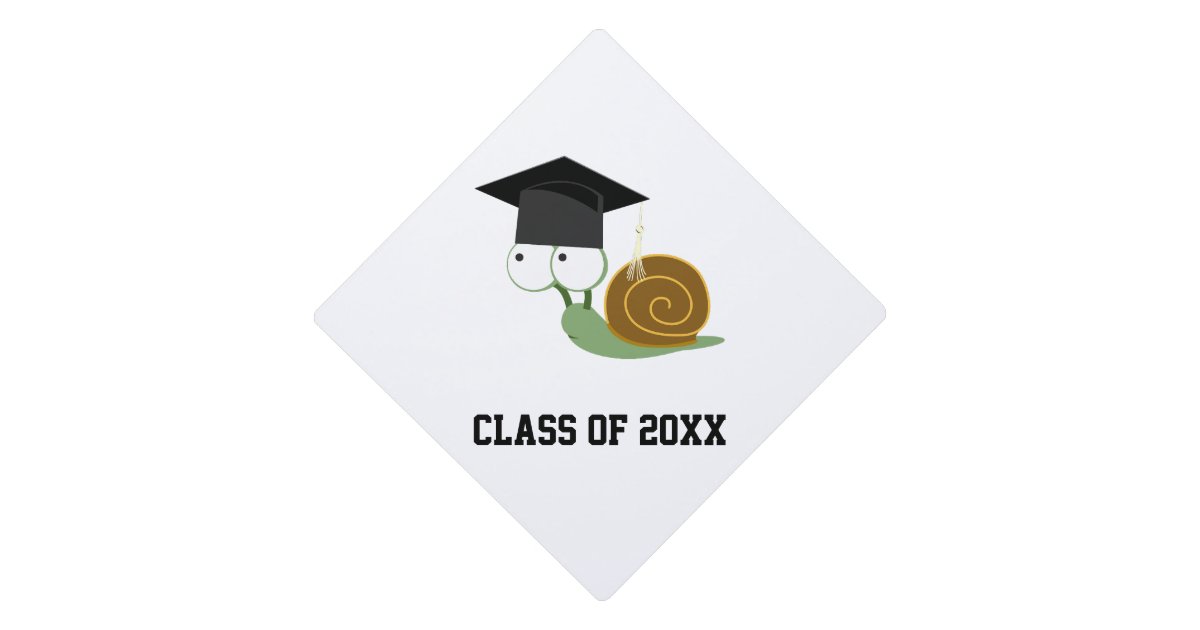 Graduation snail graduation cap topper | Zazzle